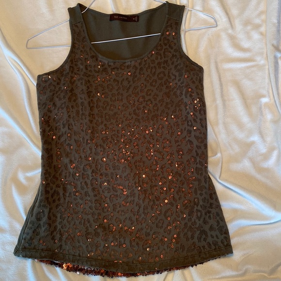 The Limited | Tops | Army Green Cheetah Print Tank W Sheer Cheetah ...